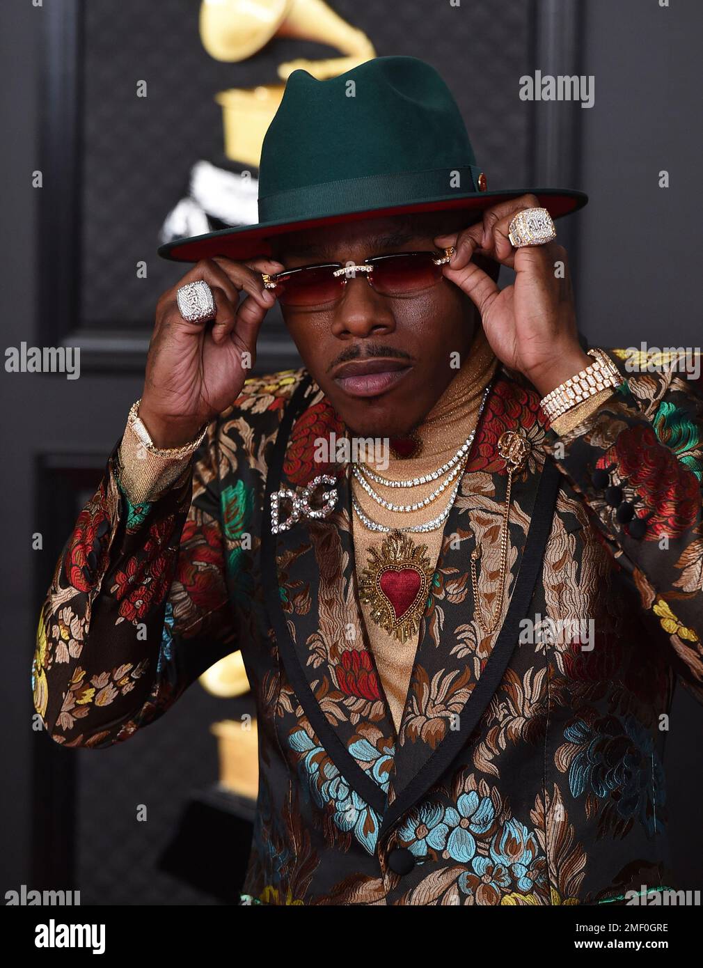 DaBaby arrives at the 63rd annual Grammy Awards at the Los Angeles ...
