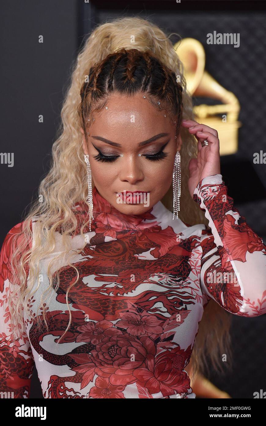 Mapy poses on the press line at the 63rd Grammy Awards at the Los ...