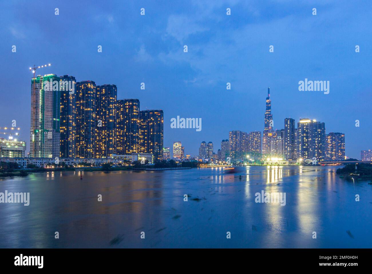 Saigon, Vietnam - Oct 24, 2022 - Impression landscape of Ho Chi Minh ...