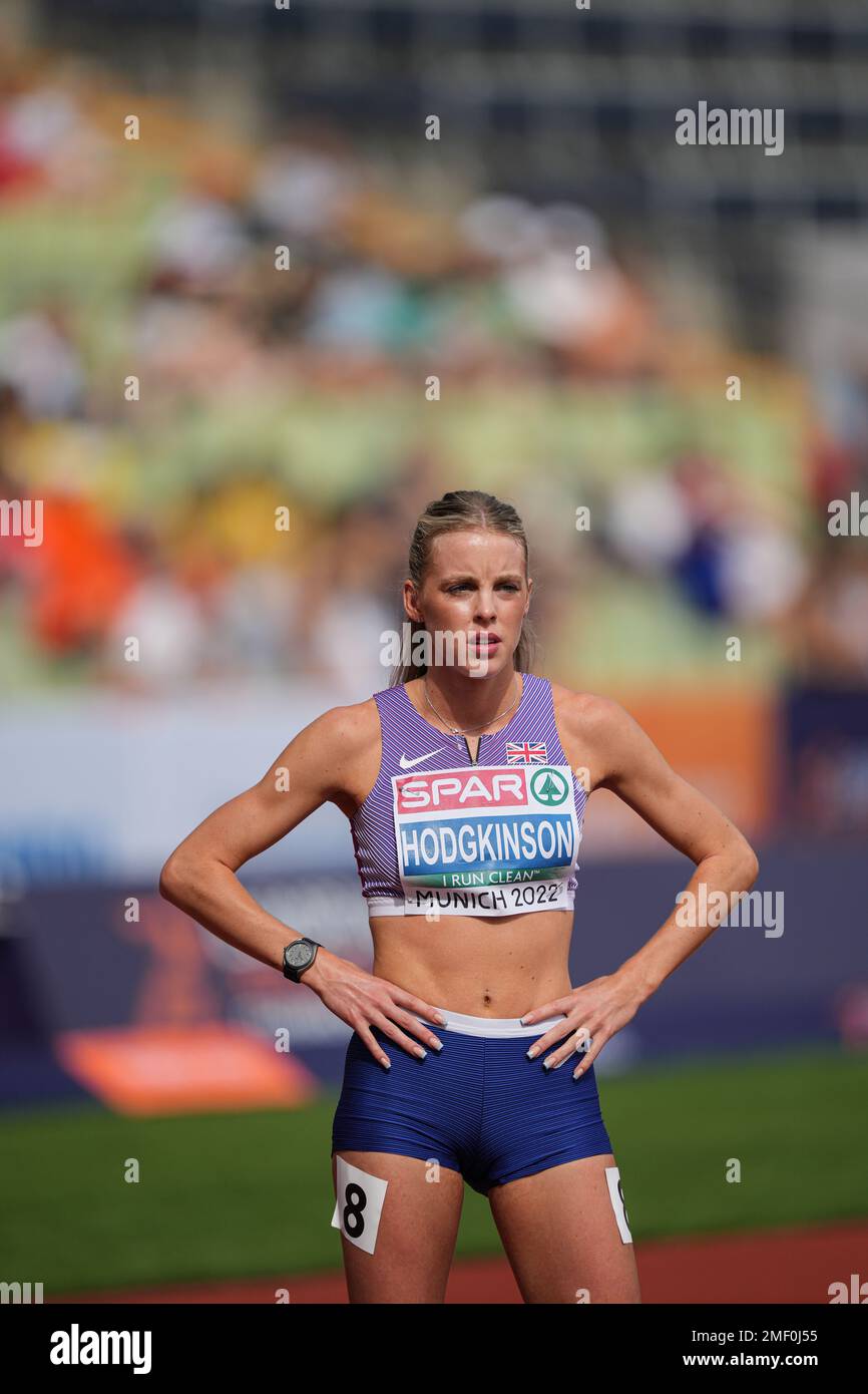 Keely Hodgkinson running the 800 meters at the European Athletics ...