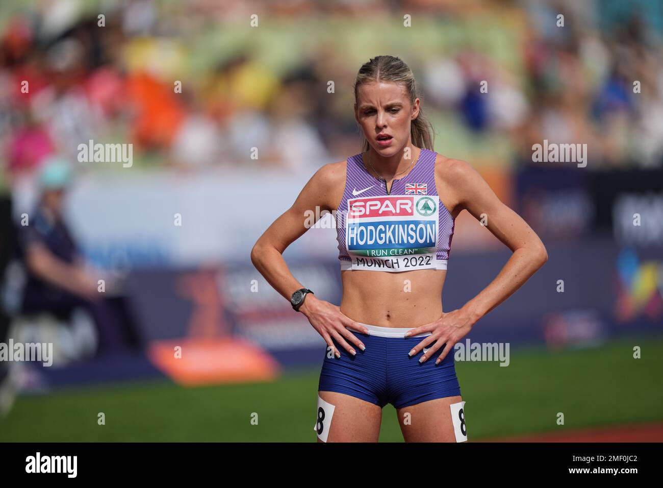 Keely Hodgkinson running the 800 meters at the European Athletics ...