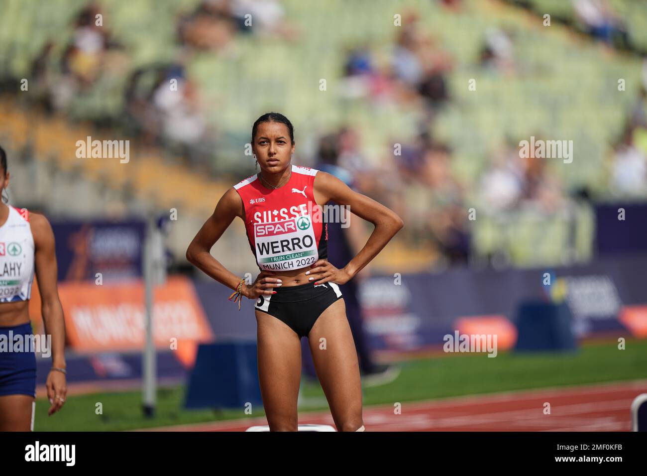 Audrey WERRO participating in the 800 meters of the European Athletics ...