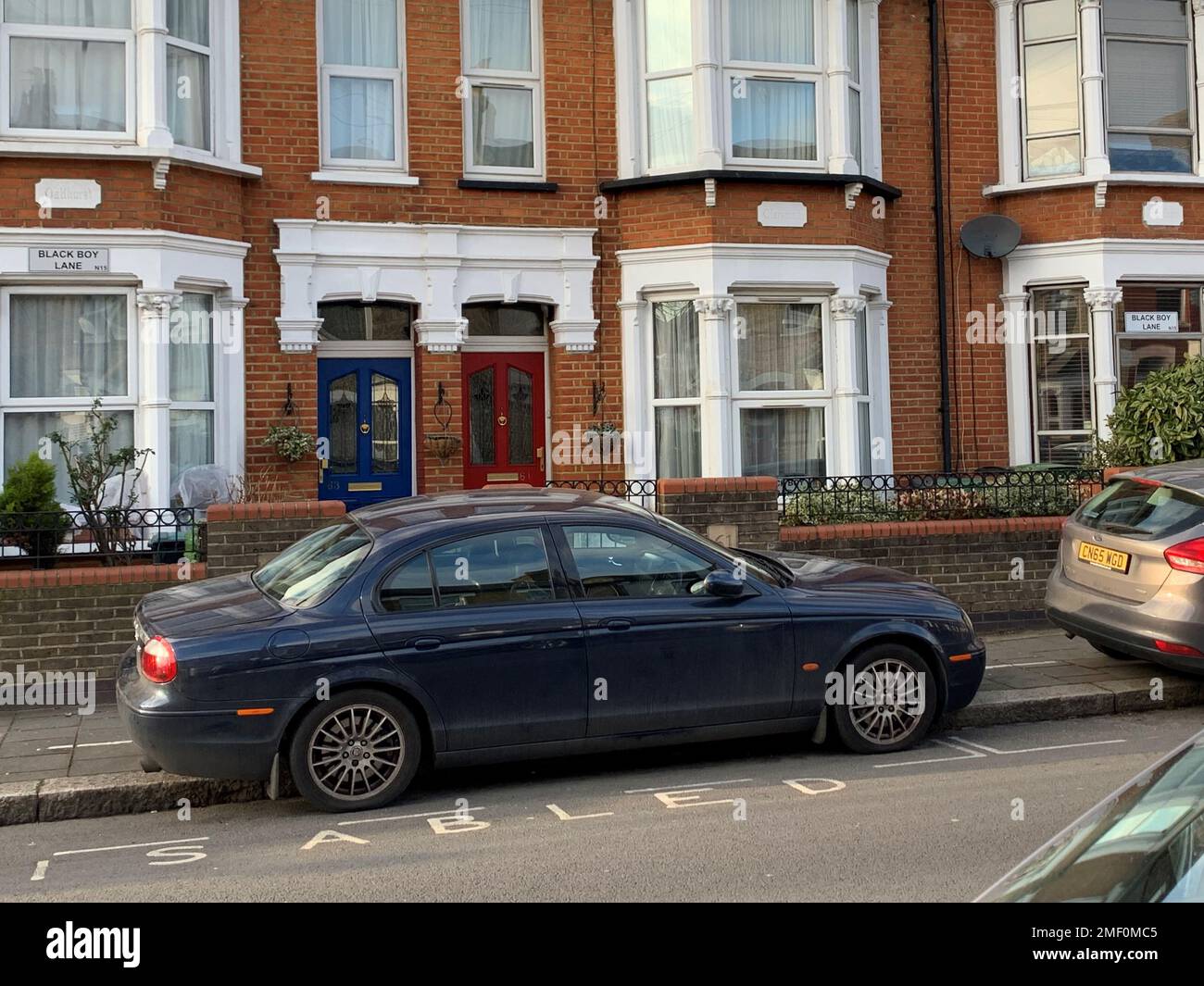 Houses on La Rose Lane in north London, which was renamed from Black ...