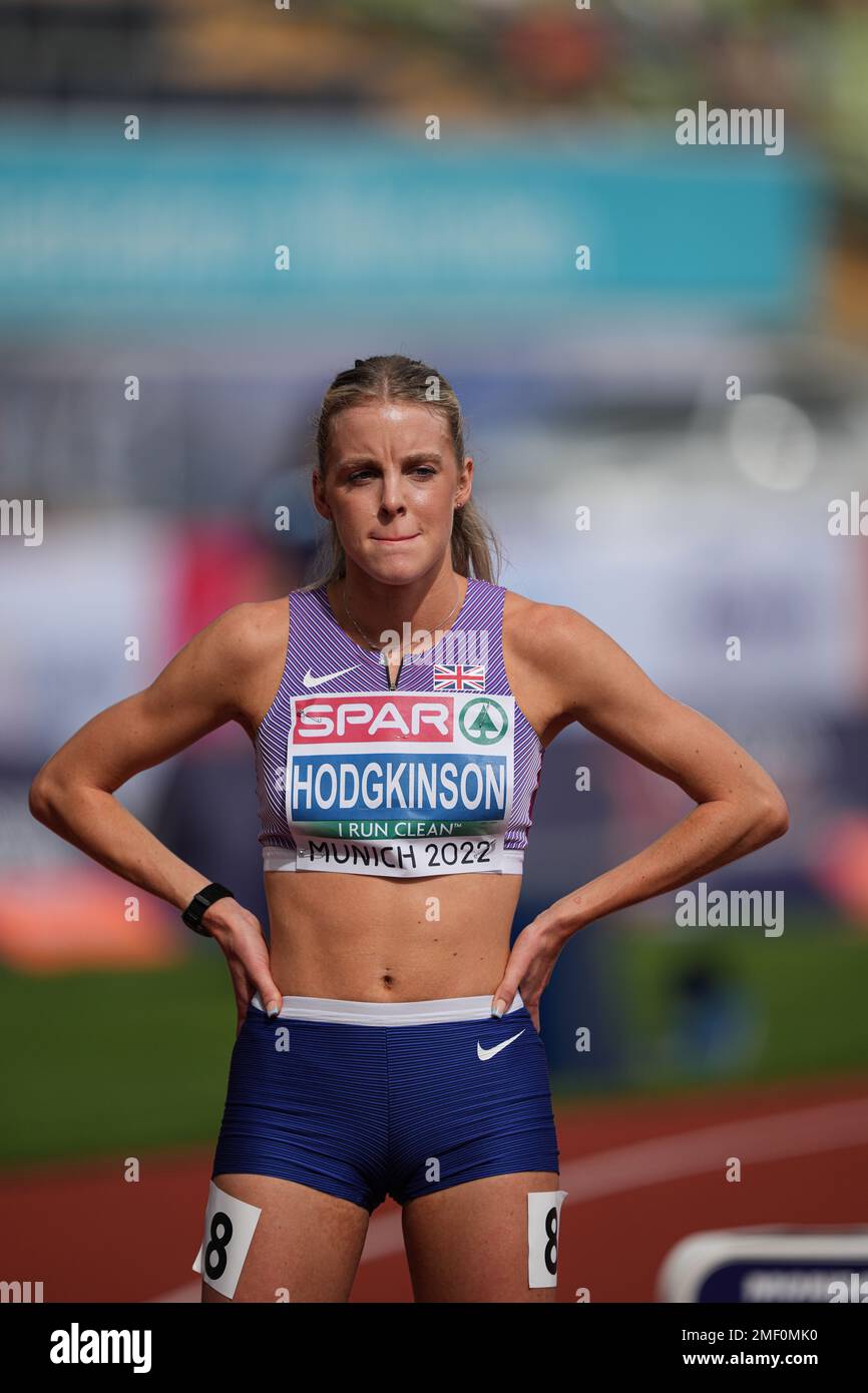 Keely Hodgkinson running the 800 meters at the European Athletics ...