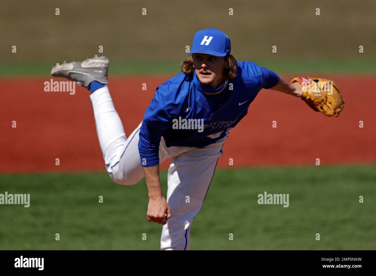 Hofstra pitcher Jack Jett follows through on a pitch against Sacred ...