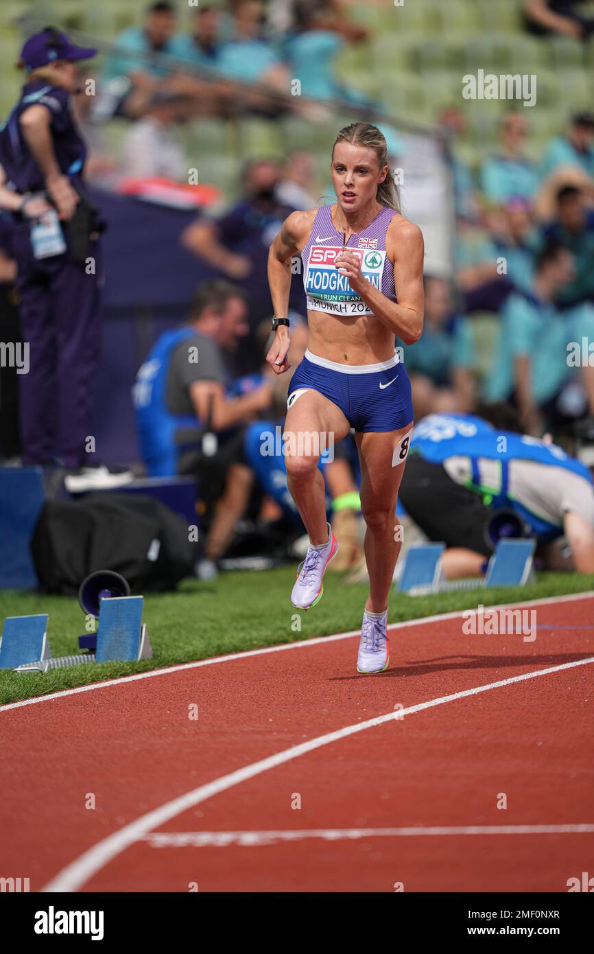 Keely Hodgkinson running the 800 meters at the European Athletics ...