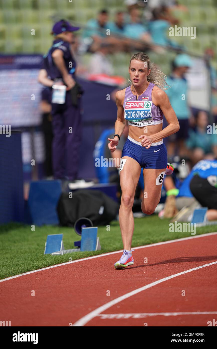 Keely Hodgkinson running the 800 meters at the European Athletics ...