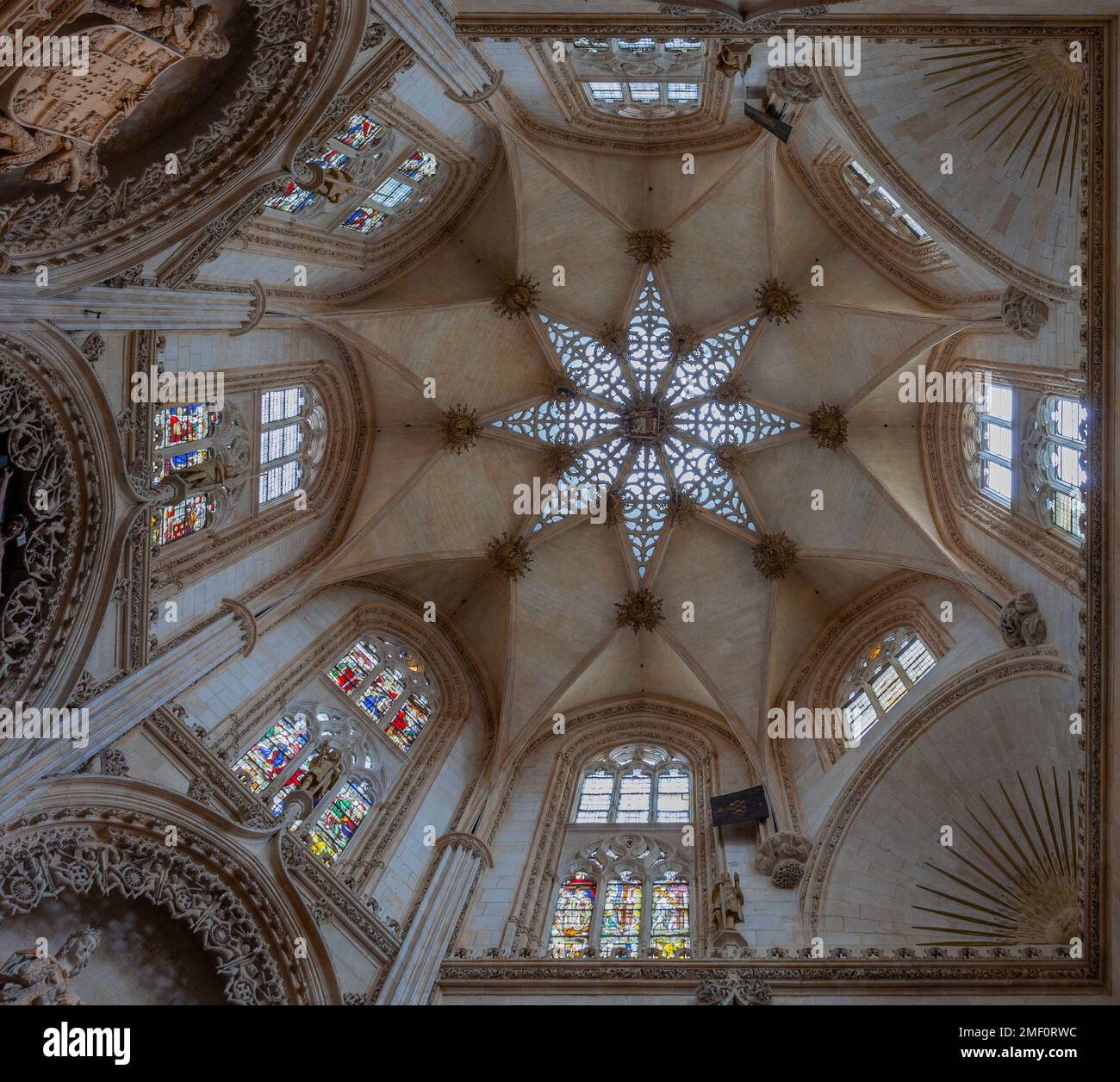 Indoors of the famous Cathedral of Burgos, Castilla y Leon, Spain Stock ...