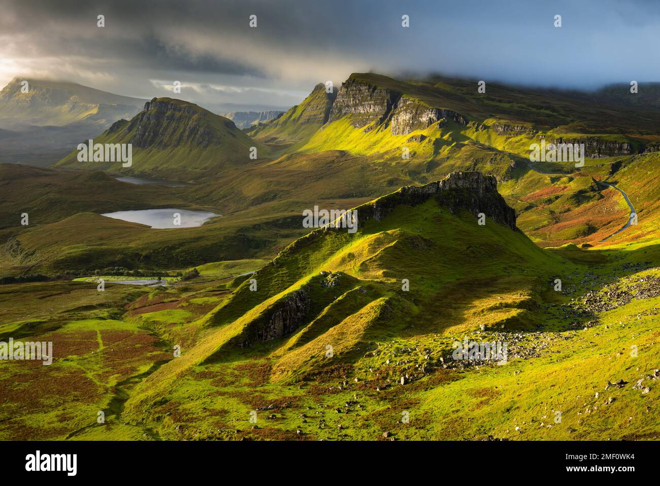 Classic view of Trotternish Ridge taken from The Quiraing with ...