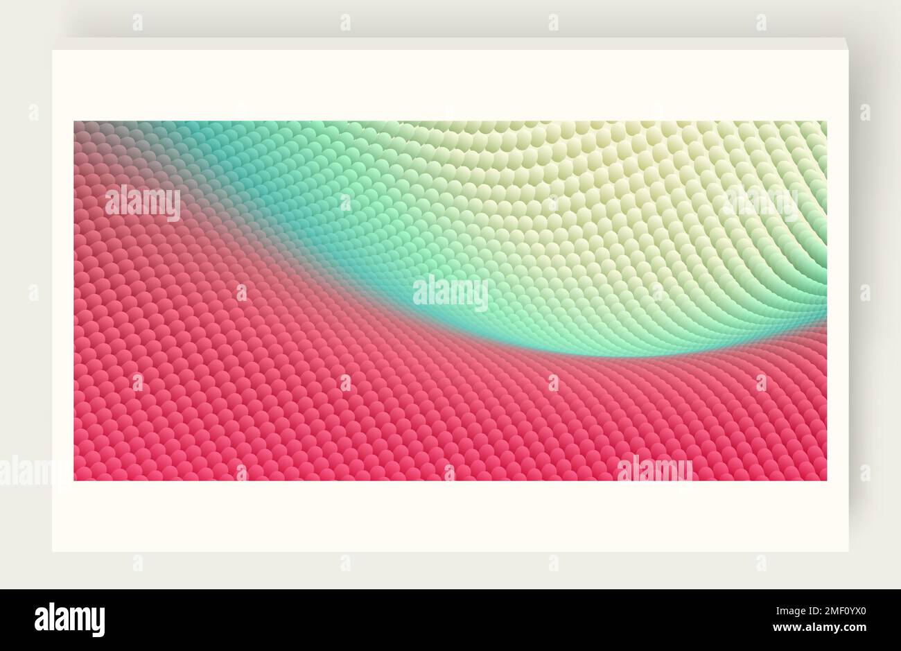 Wavy surface with dynamic effect. Molecular abstract background. Layer ...