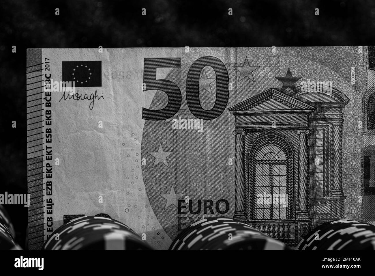 Poker chips, money and gamble Stock Photo - Alamy