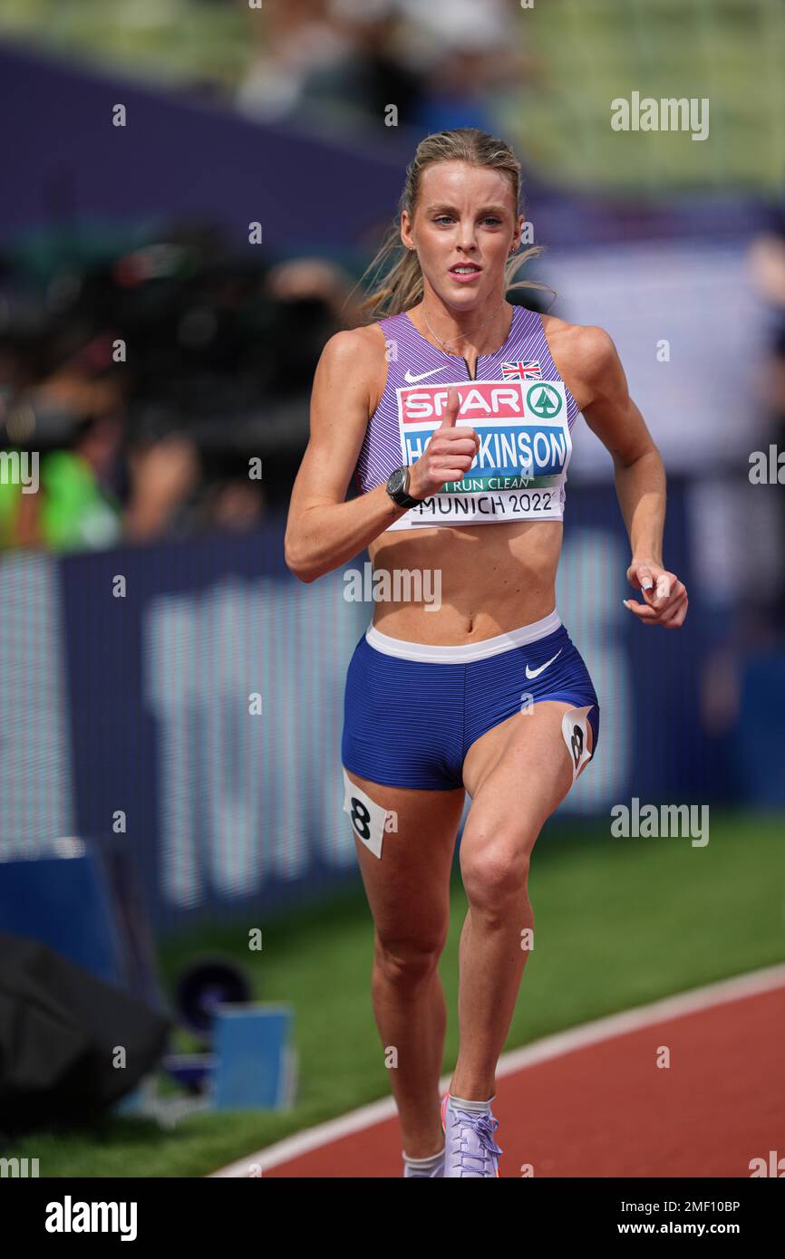 Keely Hodgkinson running the 800 meters at the European Athletics ...