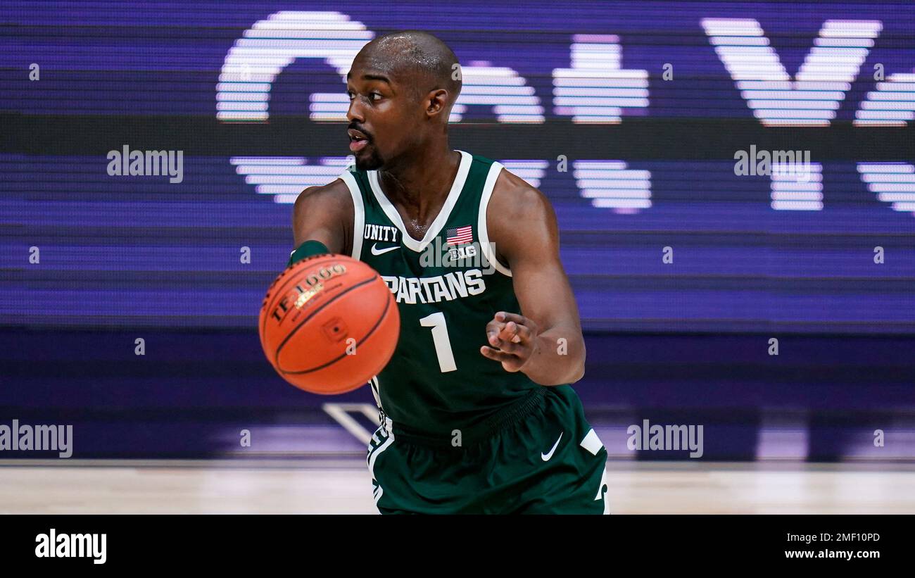 Michigan State guard Joshua Langford (1) plays against Maryland in the ...