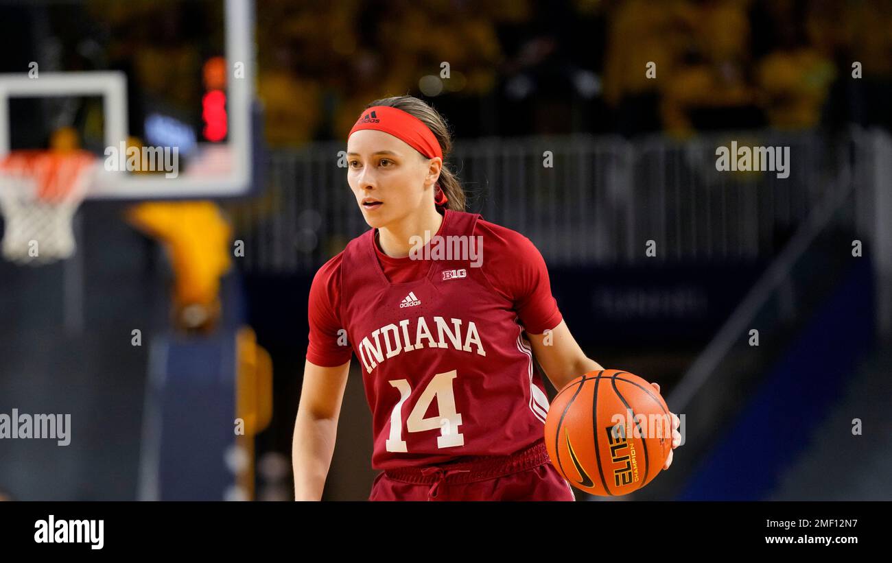 Indiana guard Sara Scalia plays during the first half of an NCAA ...