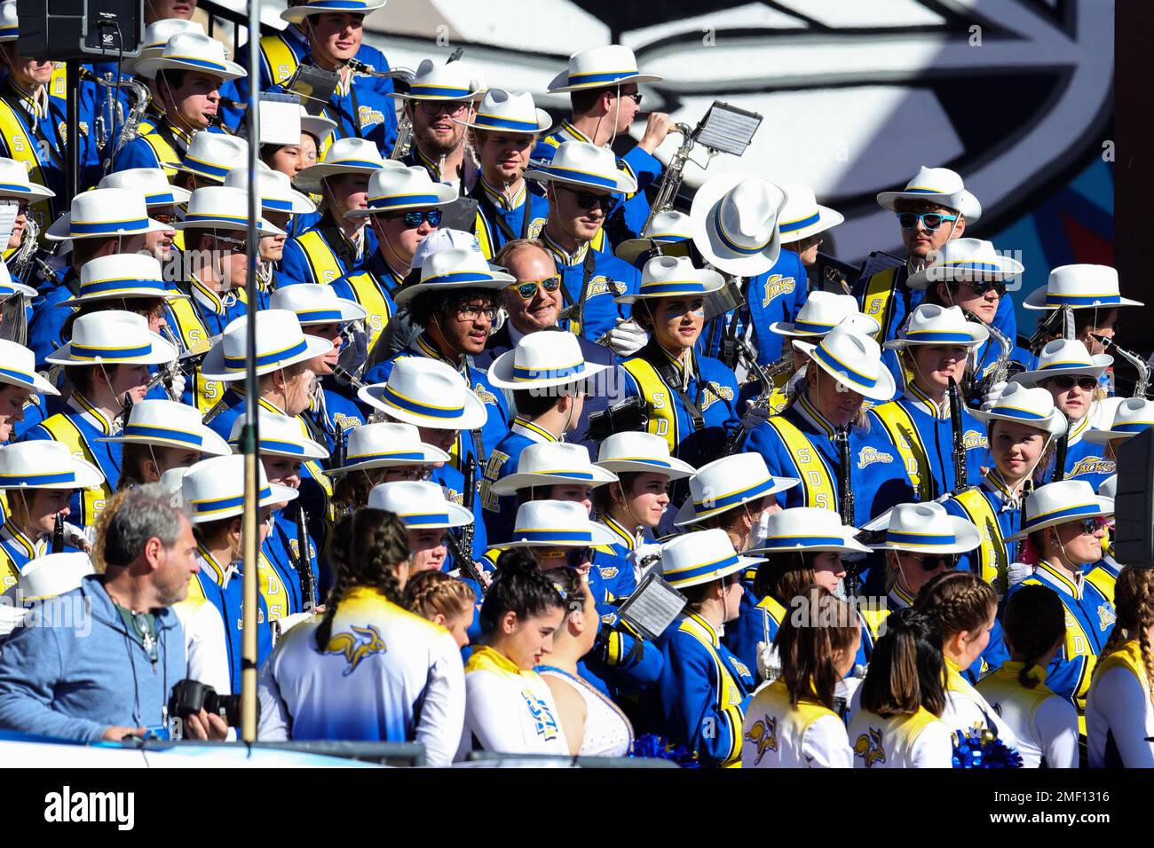 South Dakota State Jackrabbits Band during warmups for the 2023 NCAA ...