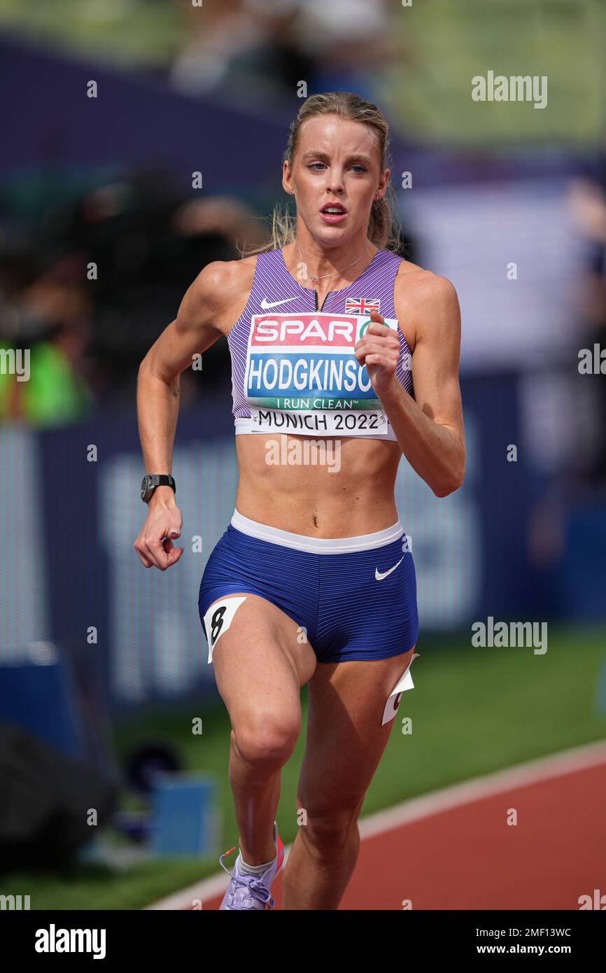 Keely Hodgkinson running the 800 meters at the European Athletics ...