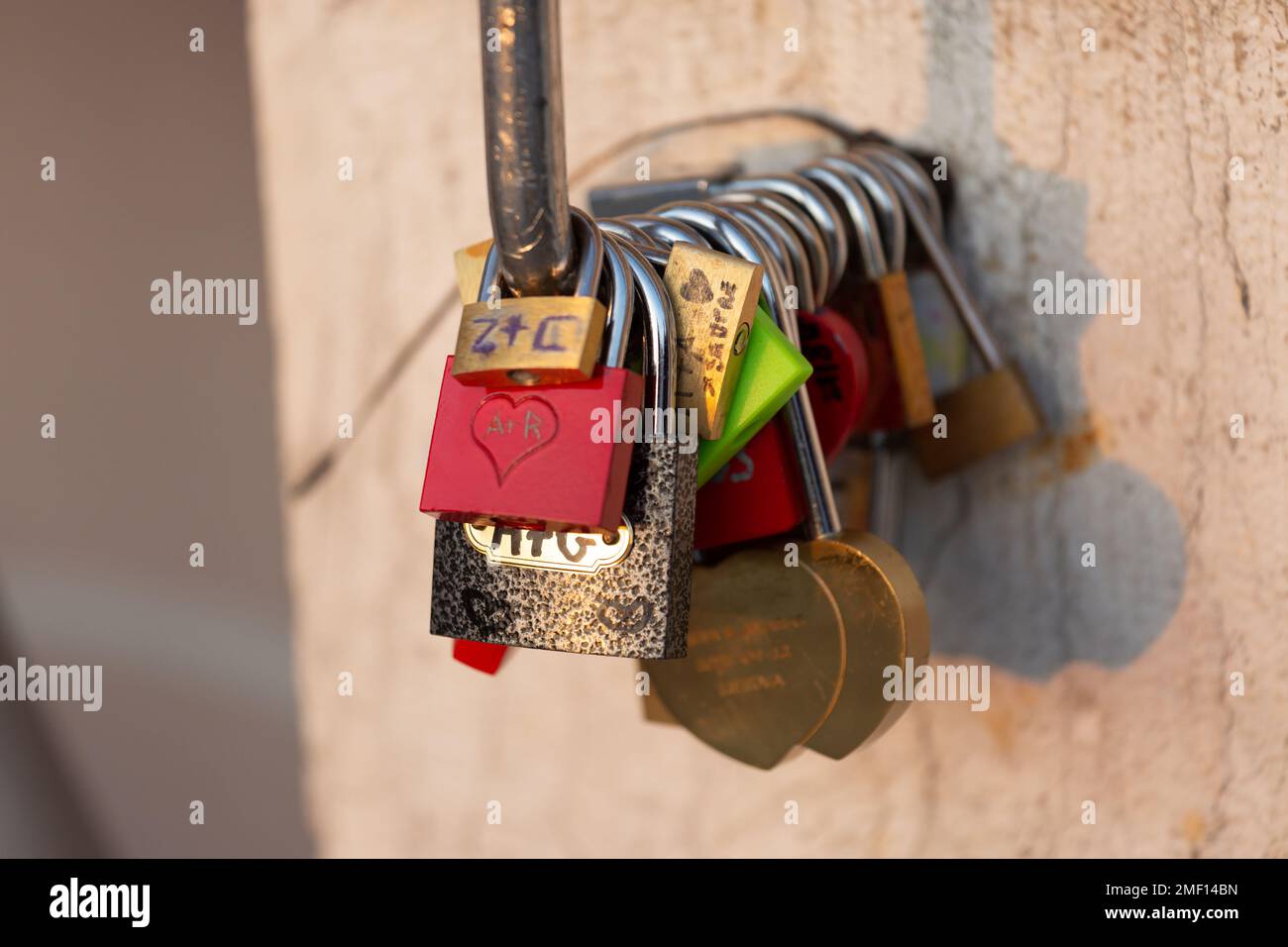 Close up love locks hi-res stock photography and images - Alamy