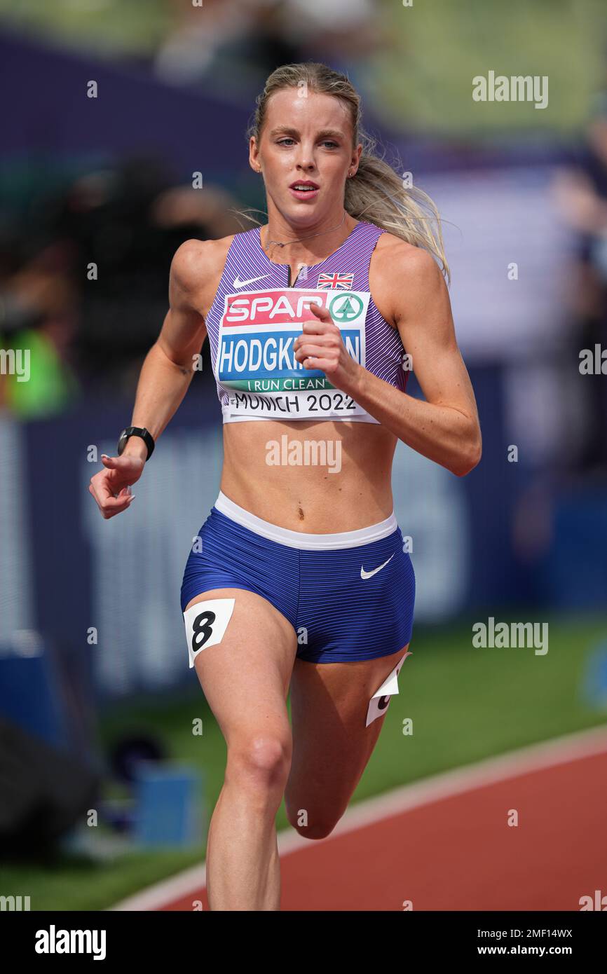 Keely Hodgkinson running the 800 meters at the European Athletics ...