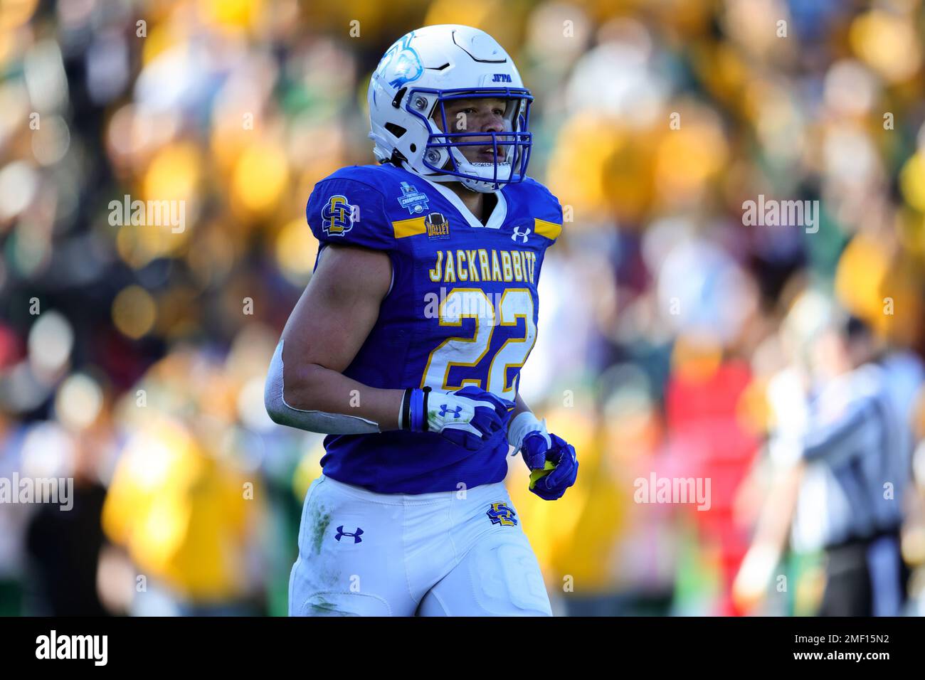 South Dakota State Jackrabbits running back Isaiah Davis (22) in the ...