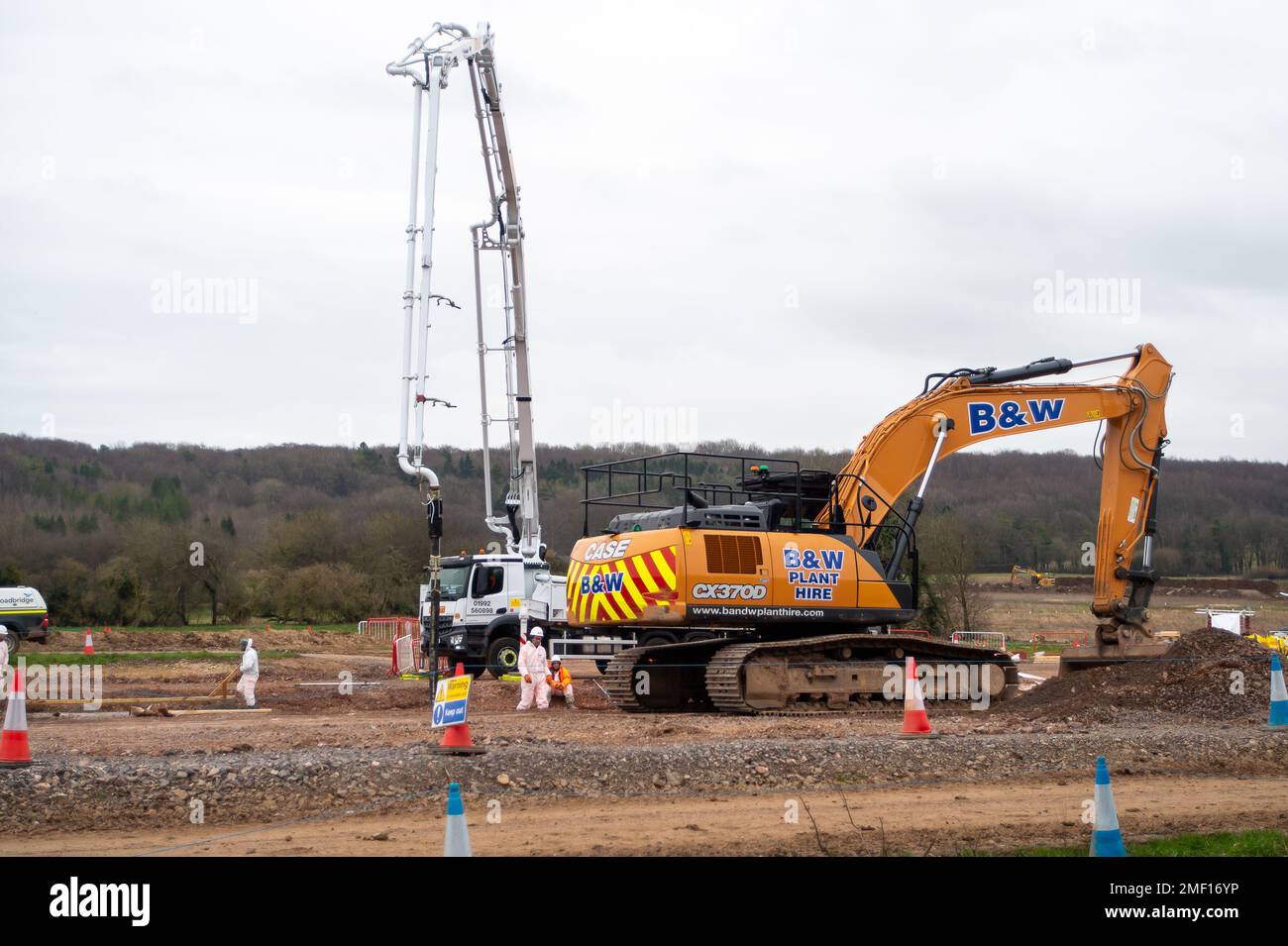 Wendover, Aylesbury, Buckinghamshire, UK. 28th February, 2022. The HS2 ...