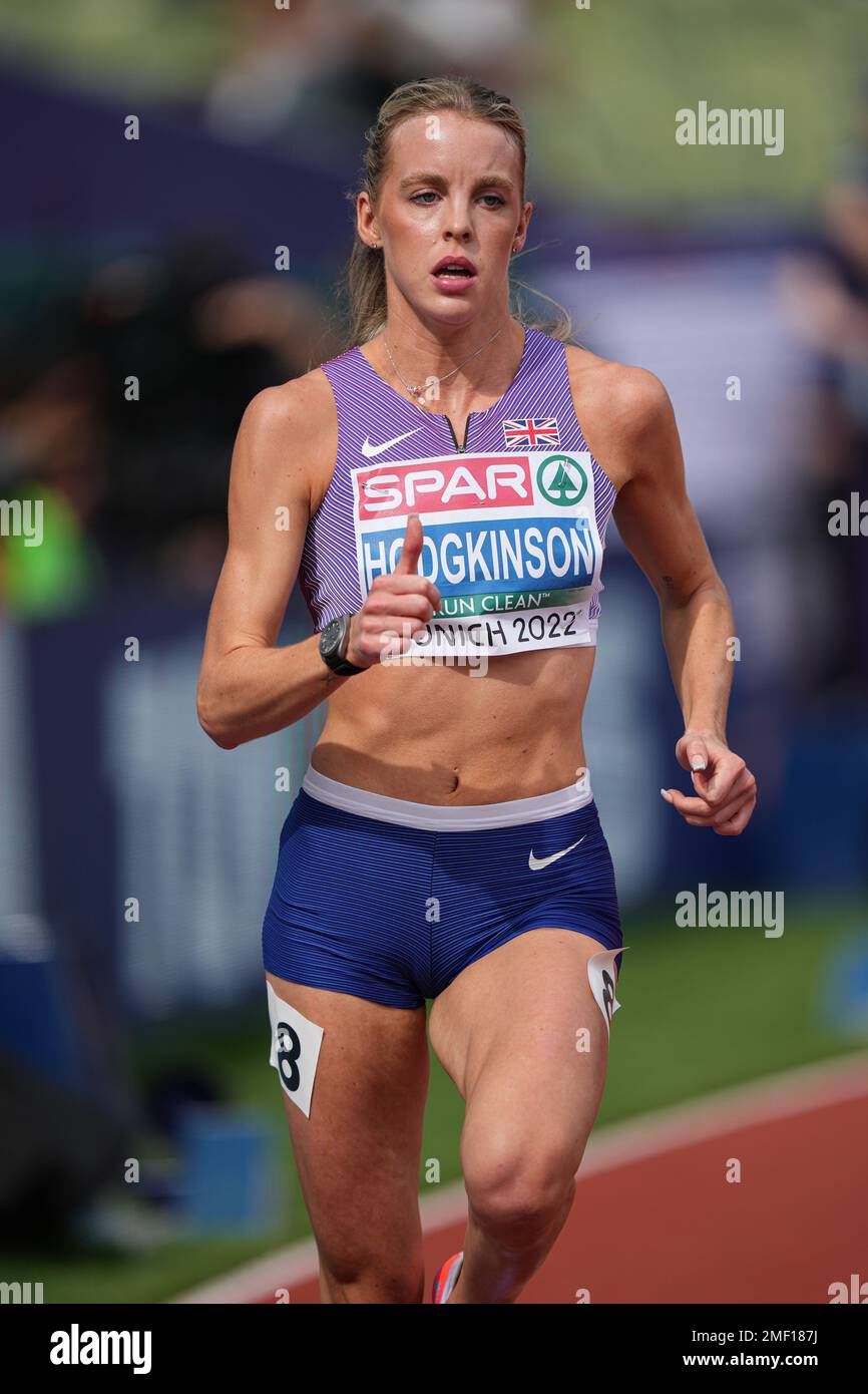 Keely Hodgkinson running the 800 meters at the European Athletics ...