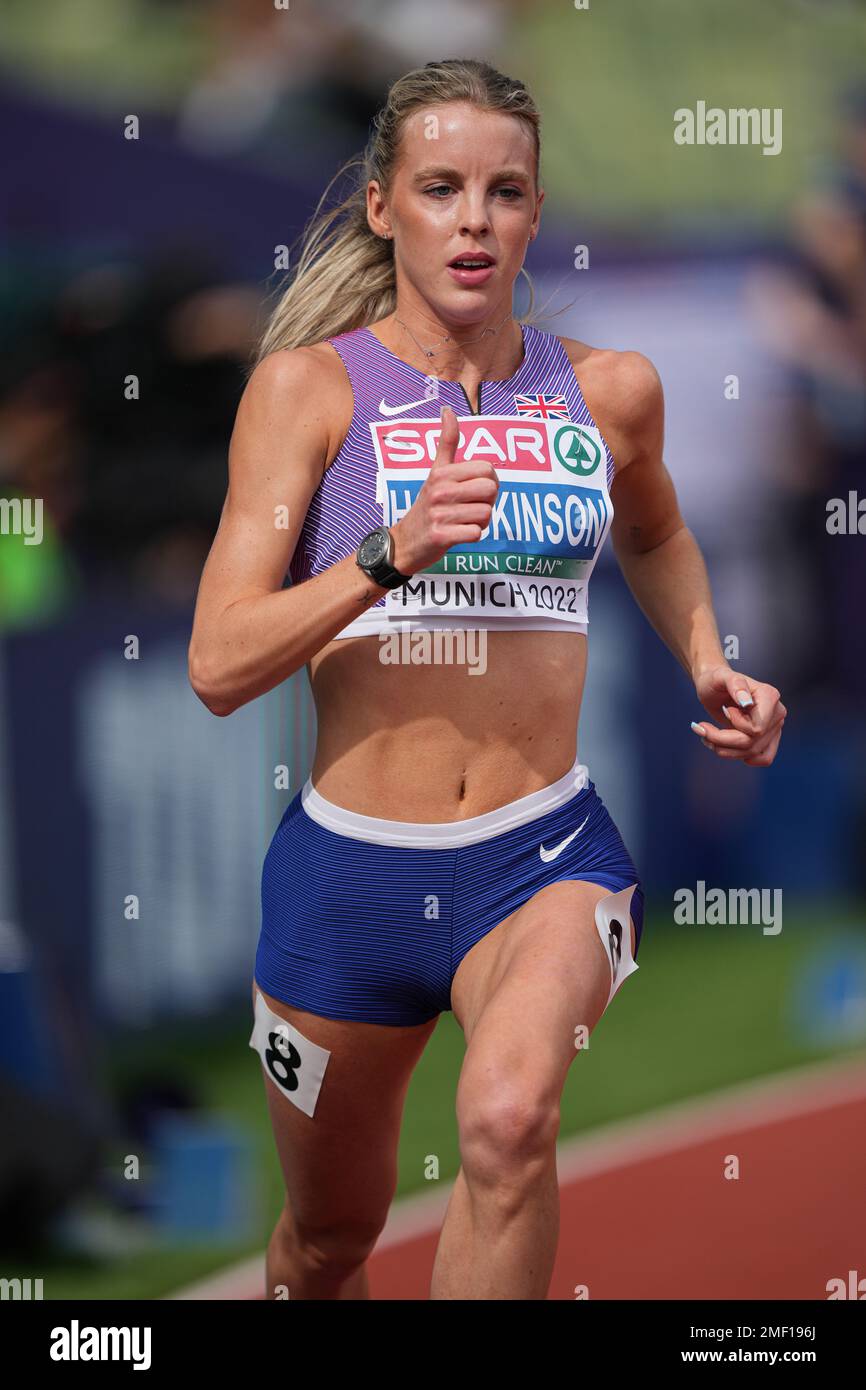 Keely Hodgkinson running the 800 meters at the European Athletics ...