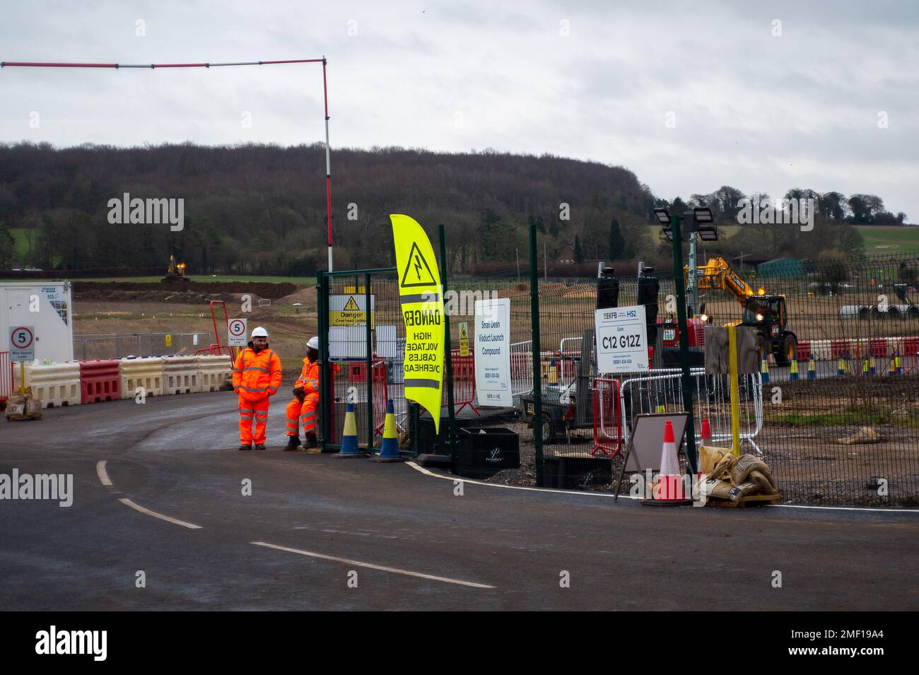 Wendover, Aylesbury, Buckinghamshire, UK. 28th February, 2022. The HS2 ...