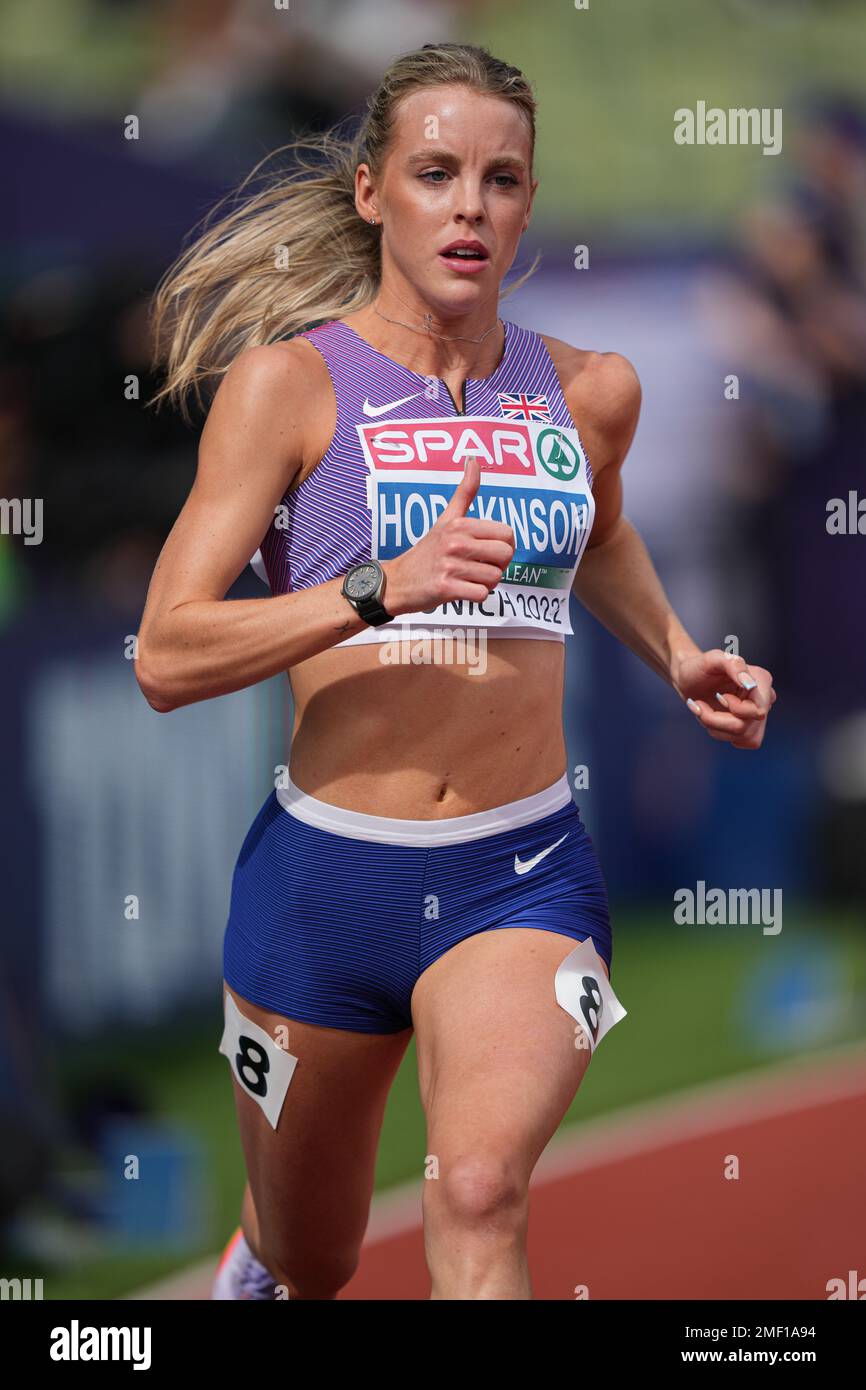 Keely Hodgkinson running the 800 meters at the European Athletics ...