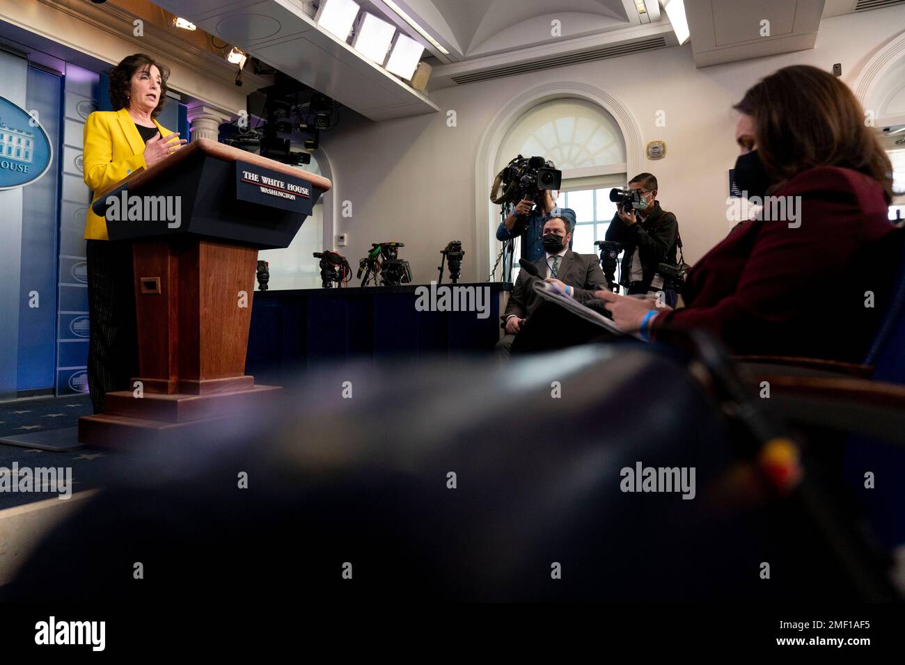 National Security Council Coordinator for U.S. Southern Border Roberta Jacobson speaks at a ...