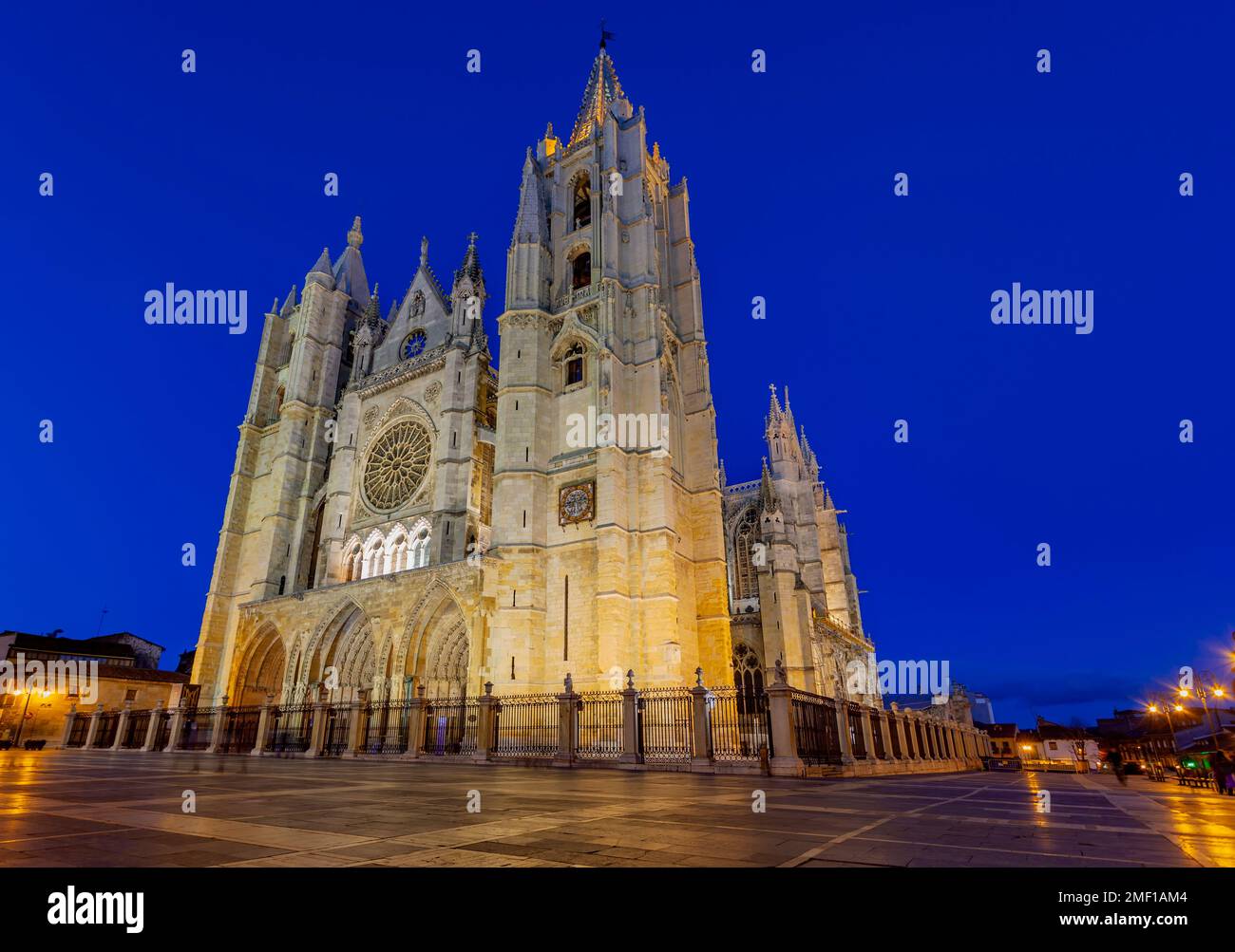 Gothic cathedral of Leon. Castilla y Leon, Spain Stock Photo - Alamy