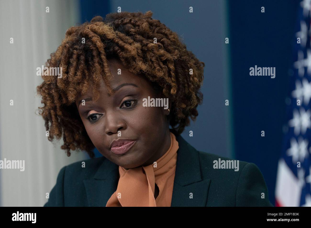 White House Press Secretary Karine Jean-Pierre holds a news briefing at ...