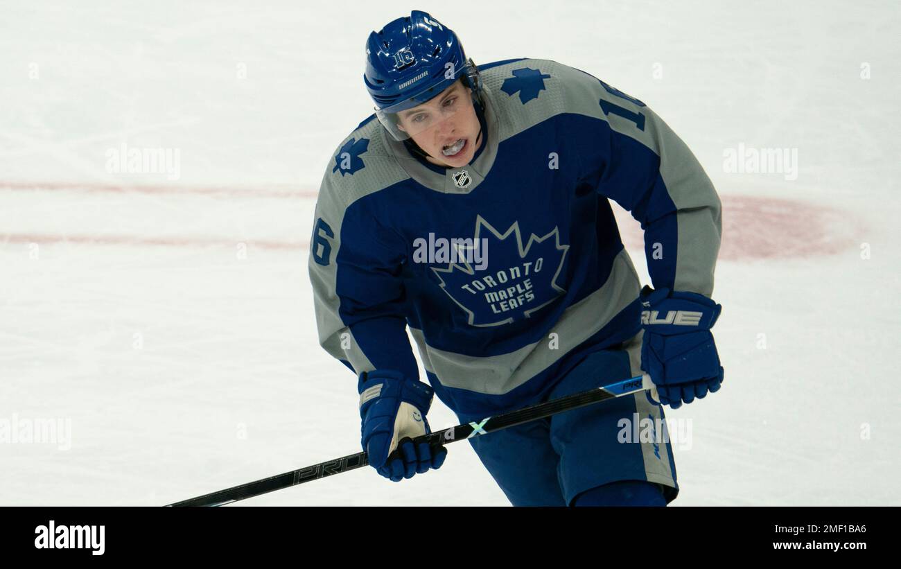 Toronto Maple Leafs right winger Mitch Marner(16) during an NHL hockey ...