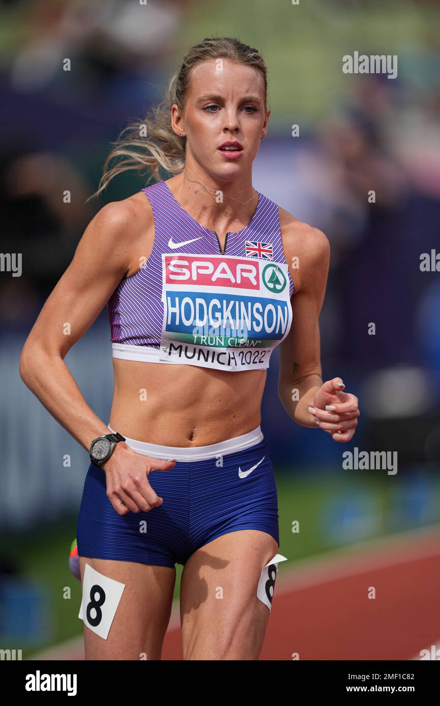 Keely Hodgkinson running the 800 meters at the European Athletics ...