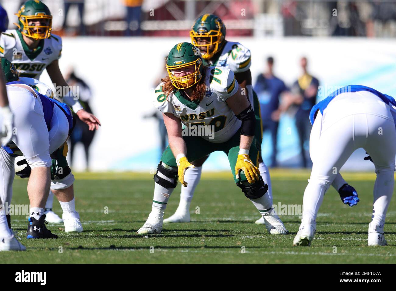 Frisco, United States. 08th Jan, 2023. North Dakota State Bisons tackle ...