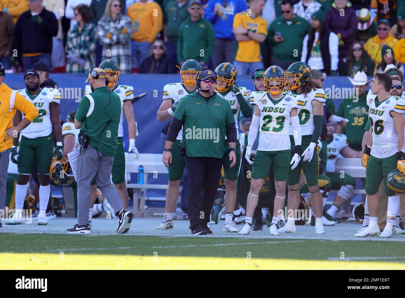 North Dakota State Bisons head coach Matt Entz during the fourth ...
