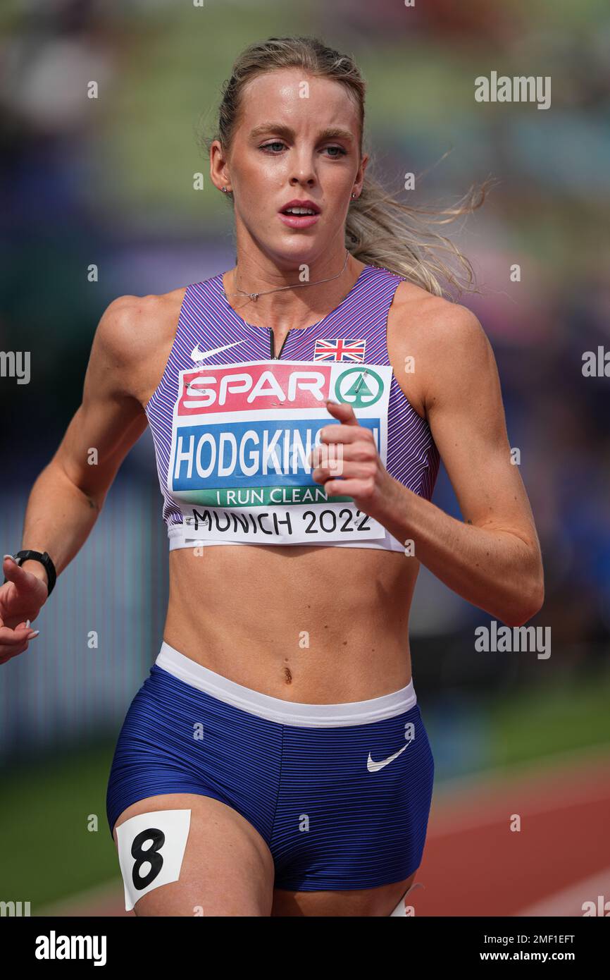 Keely Hodgkinson running the 800 meters at the European Athletics ...