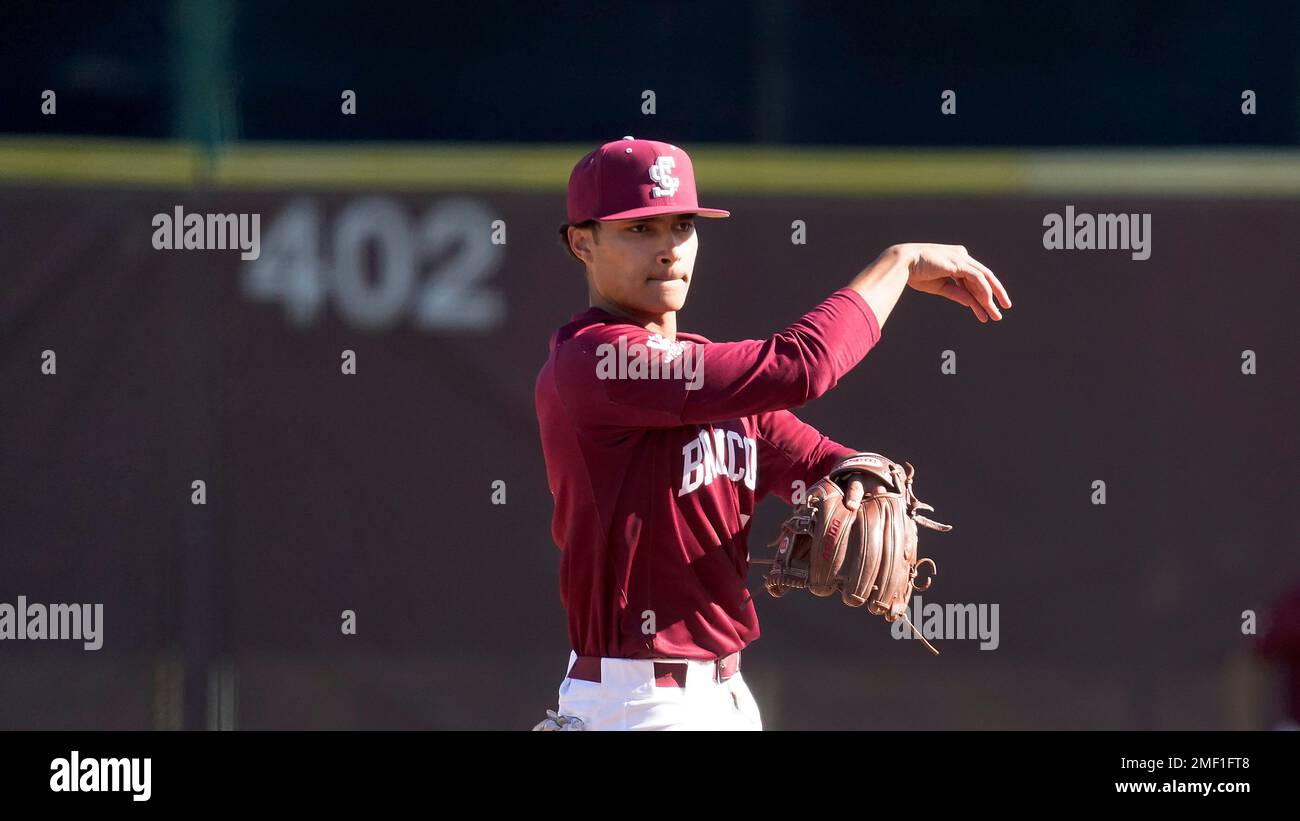 Santa Clara's Dawson Brigman (4) throws to first base against ...