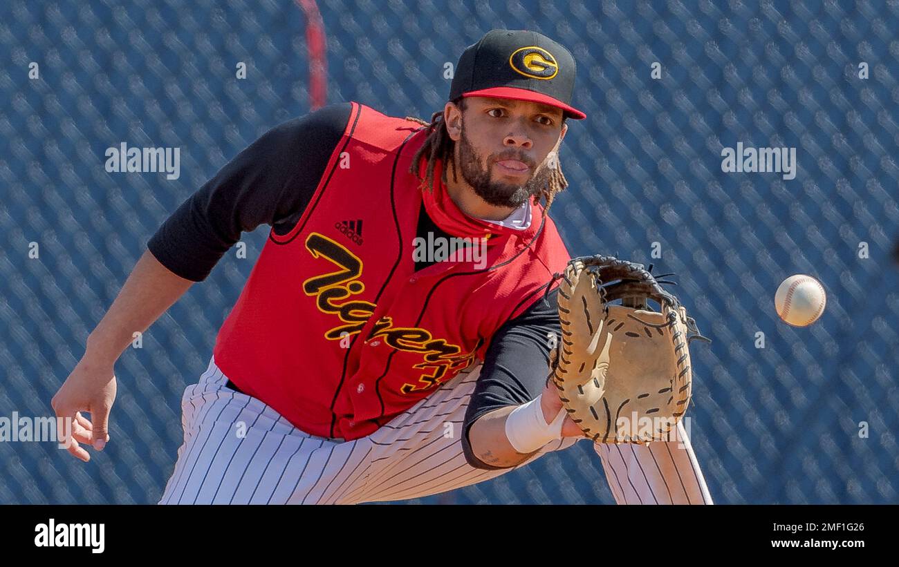 Grambling State infielder Jordyn Smith (33) catches during an NCAA ...