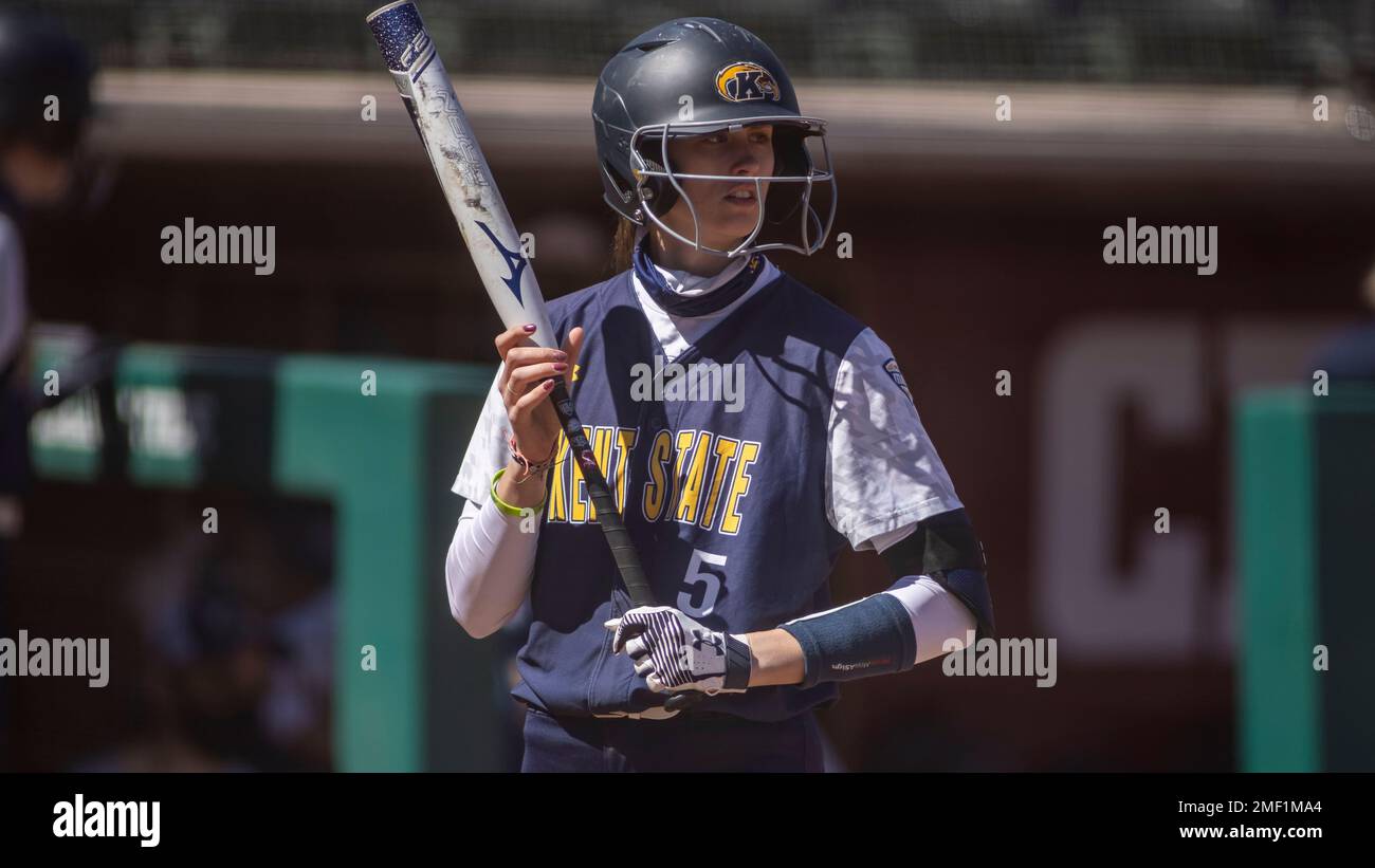 Kent State utility Madyson Cole (5) during an NCAA softball game on ...