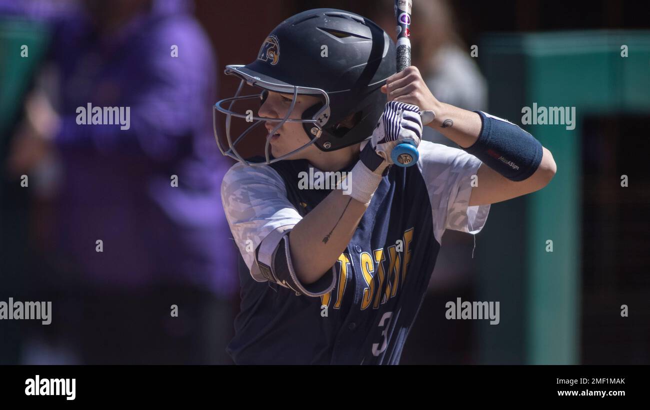 Kent State infielder Sabrina Kerschner (3) during an NCAA softball game ...