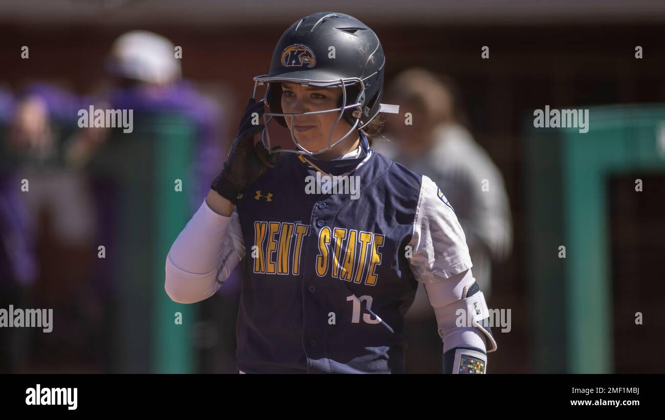 Kent State utility Brenna Brownfield (13) during an NCAA softball game ...