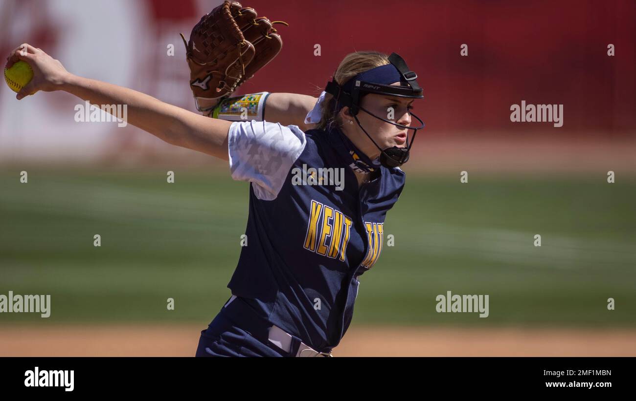 Kent State pitcher Jessica LeBeau (12) during an NCAA softball game on ...