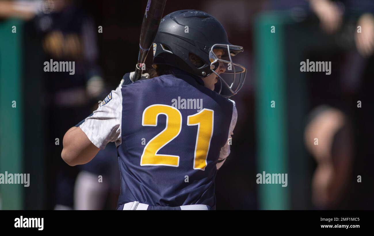 Kent State infielder Kaitlyn Miller (21) during an NCAA softball game ...