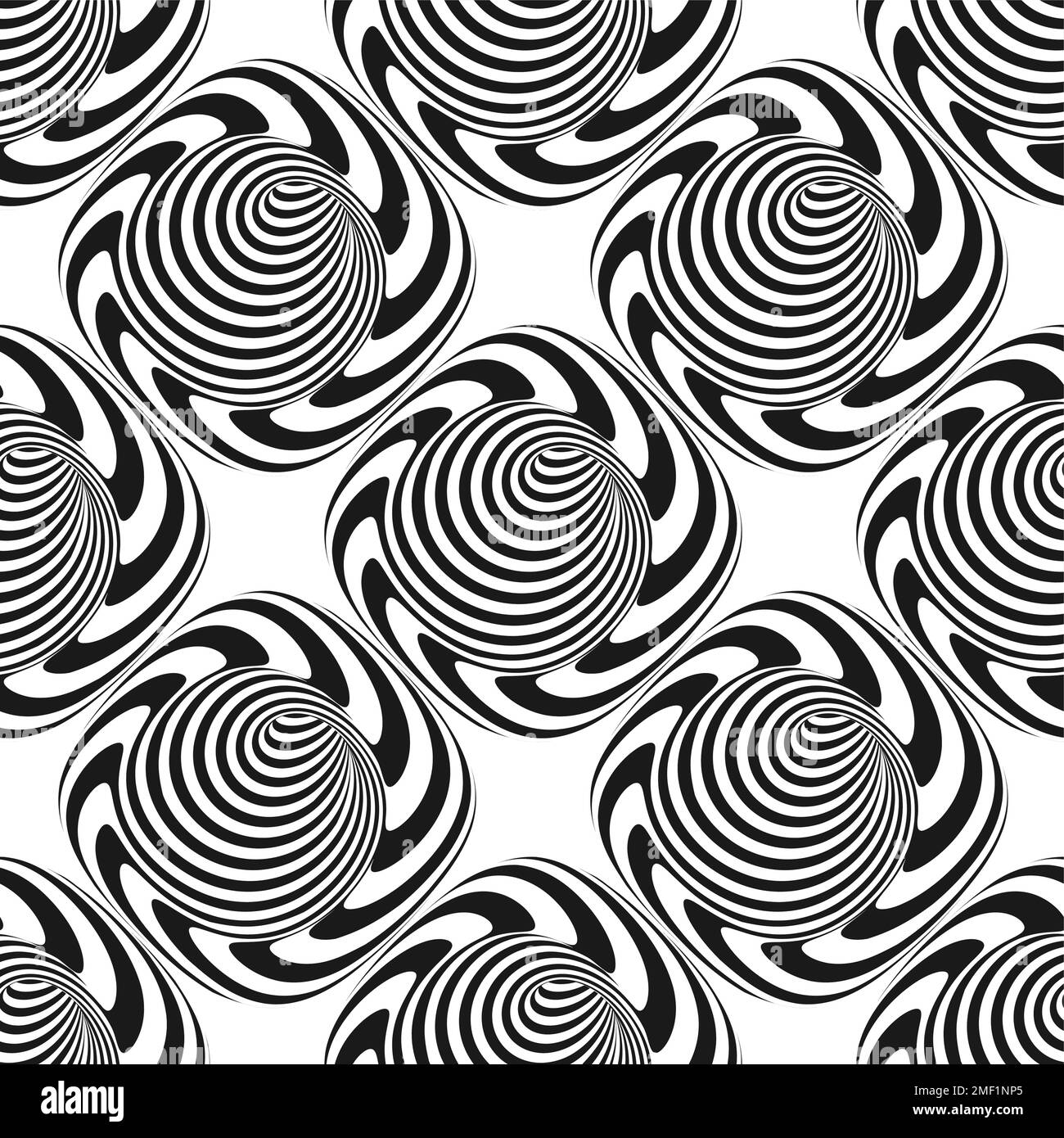 Black and white striped background. Seamless pattern with optical ...
