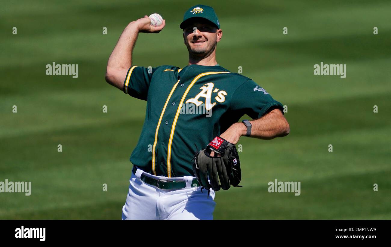 Oakland Athletics relief pitcher Burch Smith during a spring training ...