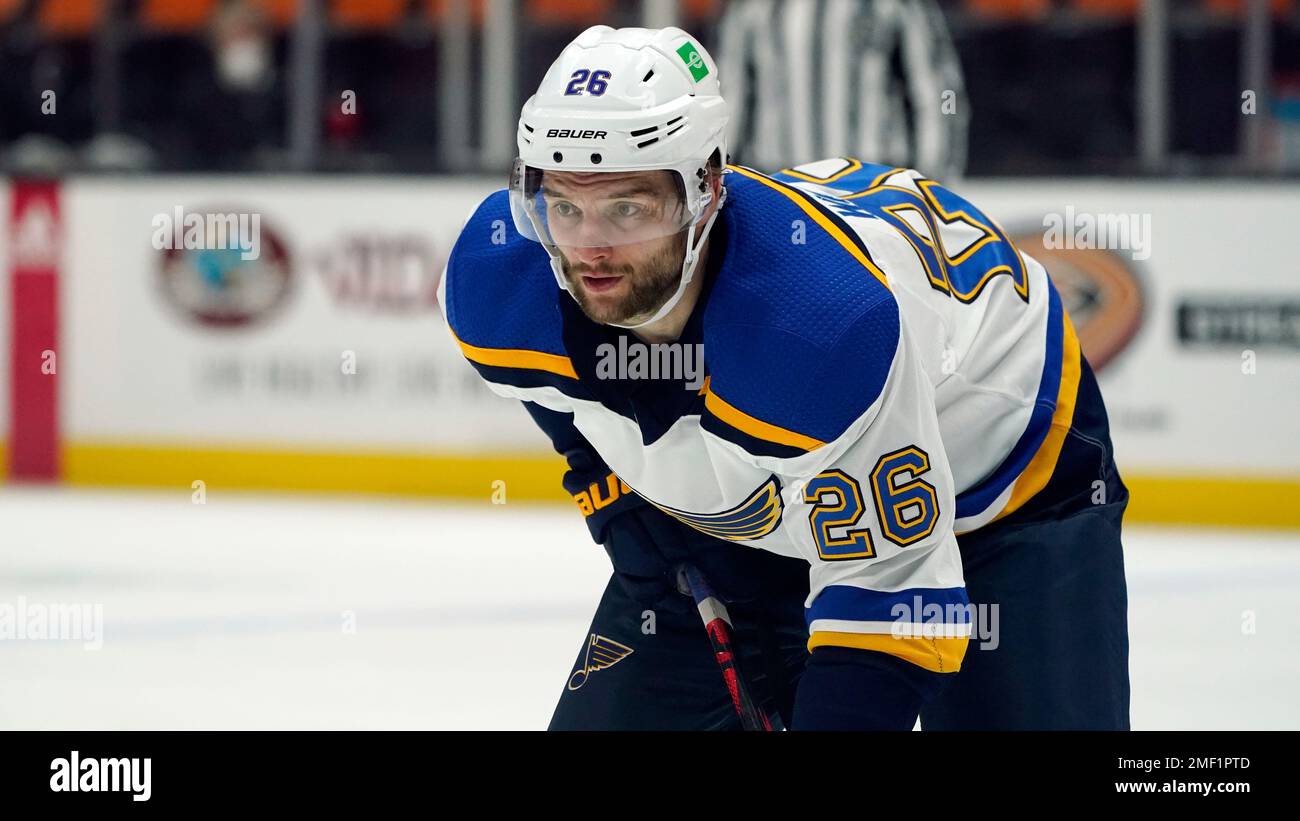 St. Louis Blues left wing Nathan Walker during an NHL hockey game ...