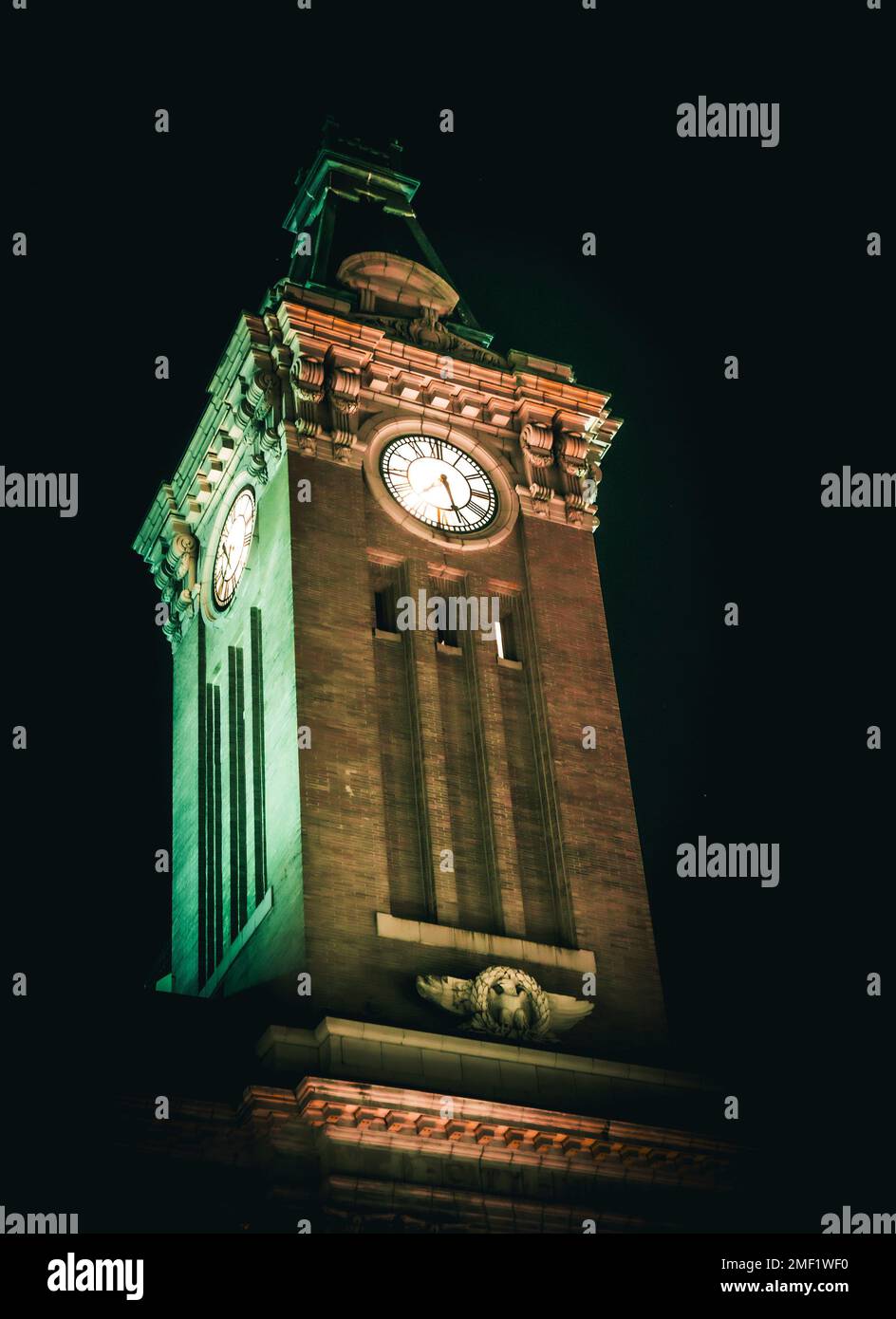 A vertical low angle shot of an old Clock Tower, Marlborough ...