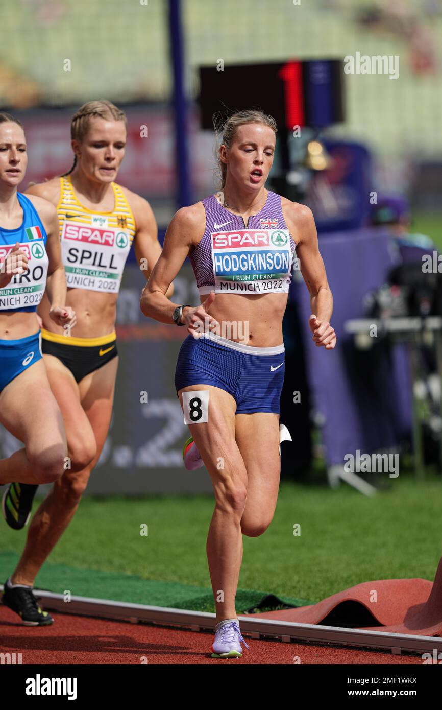 Keely Hodgkinson running the 800 meters at the European Athletics ...