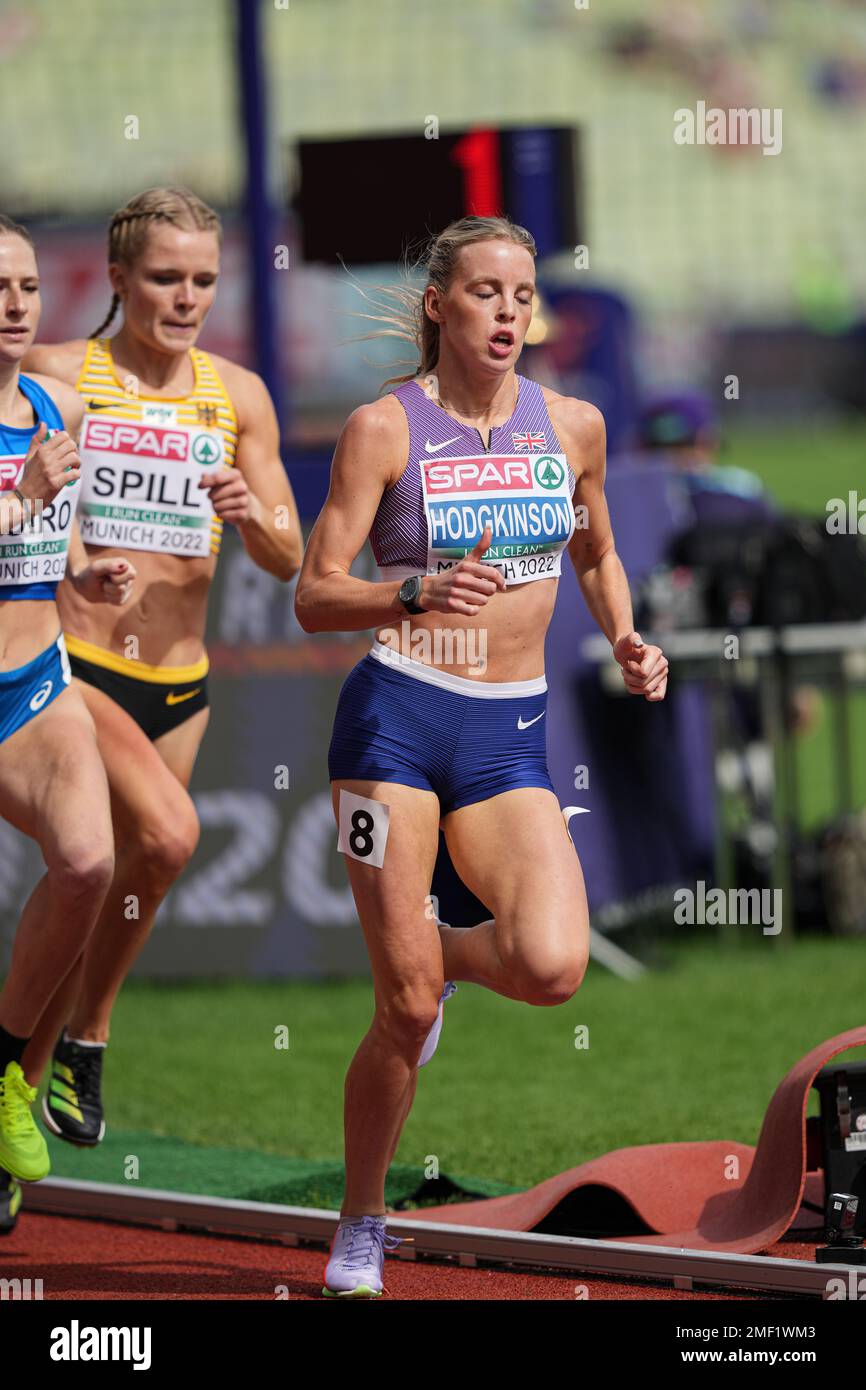 Keely Hodgkinson running the 800 meters at the European Athletics ...
