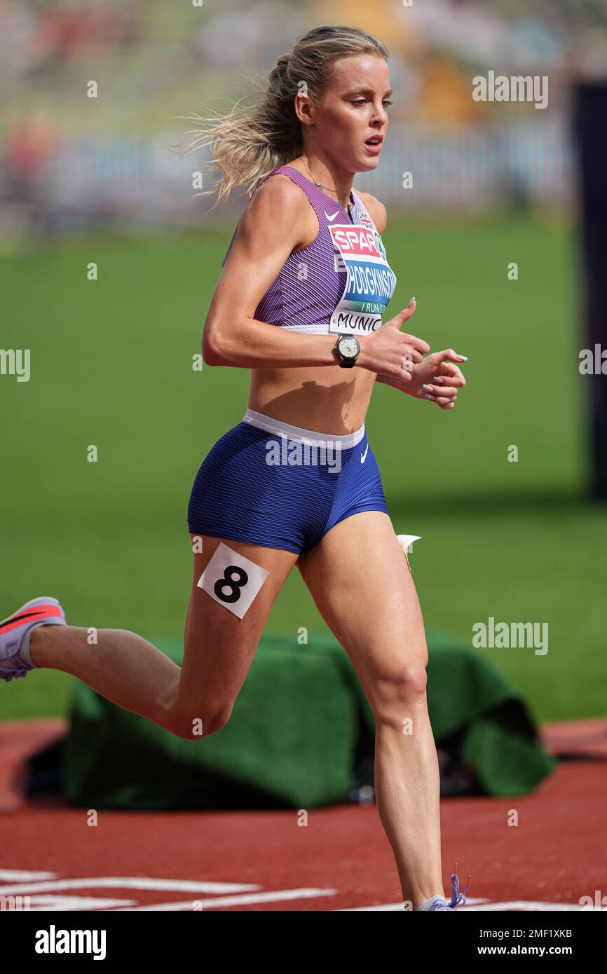 Keely Hodgkinson running the 800 meters at the European Athletics ...